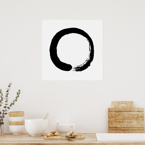 Enso Circle Zen Calligraphy Poster | Zazzle