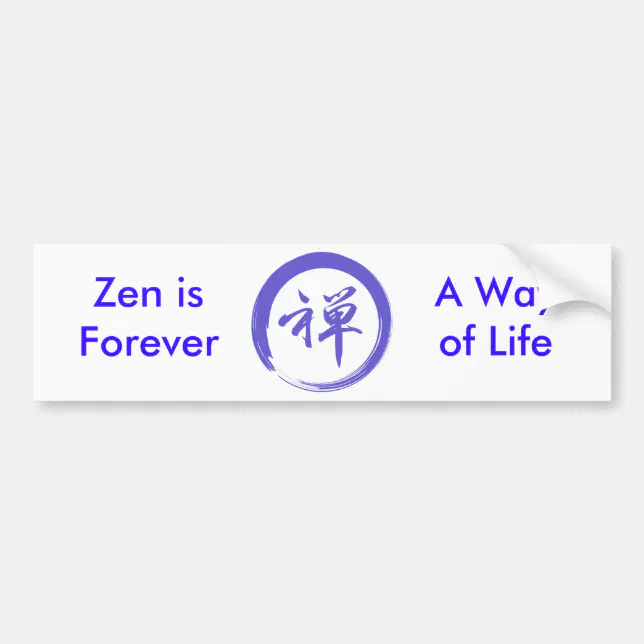 Enso Symbol with Zen Symbol Bumper Sticker | Zazzle