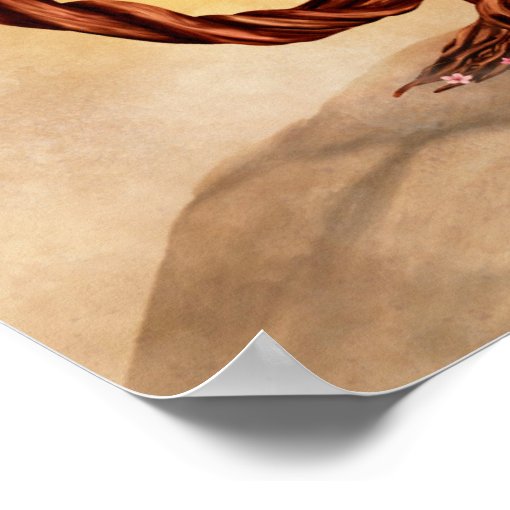 Enso Zen Blossoming Sakura Bonsai Poster | Zazzle