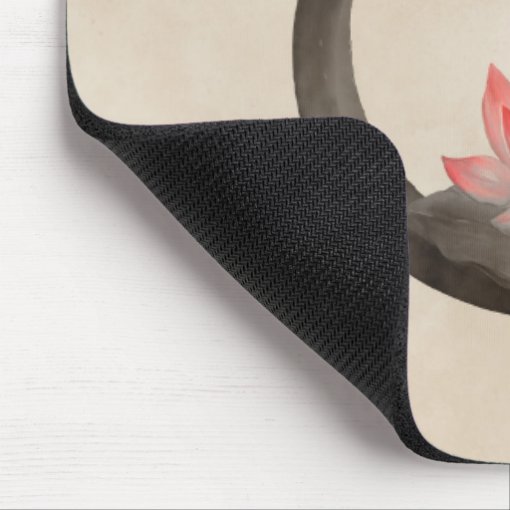 Enso Zen Circle and Lotus Mouse Pad | Zazzle
