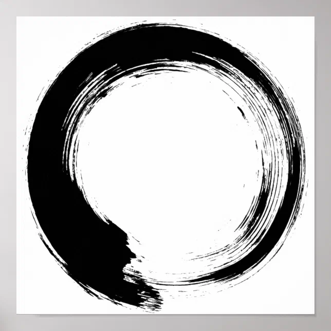 Enso Zen Circle Poster | Zazzle