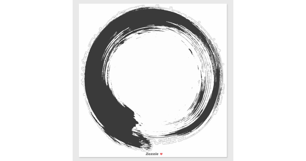 Enso Zen Circle Sticker | Zazzle