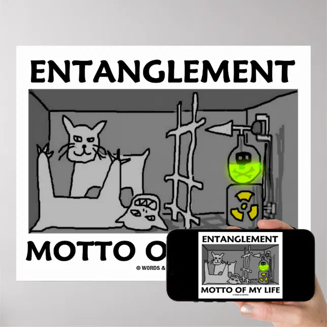 Entanglement Motto Of My Life (Quantum Physics) Poster | Zazzle