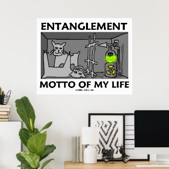 Entanglement Motto Of My Life (Quantum Physics) Poster | Zazzle