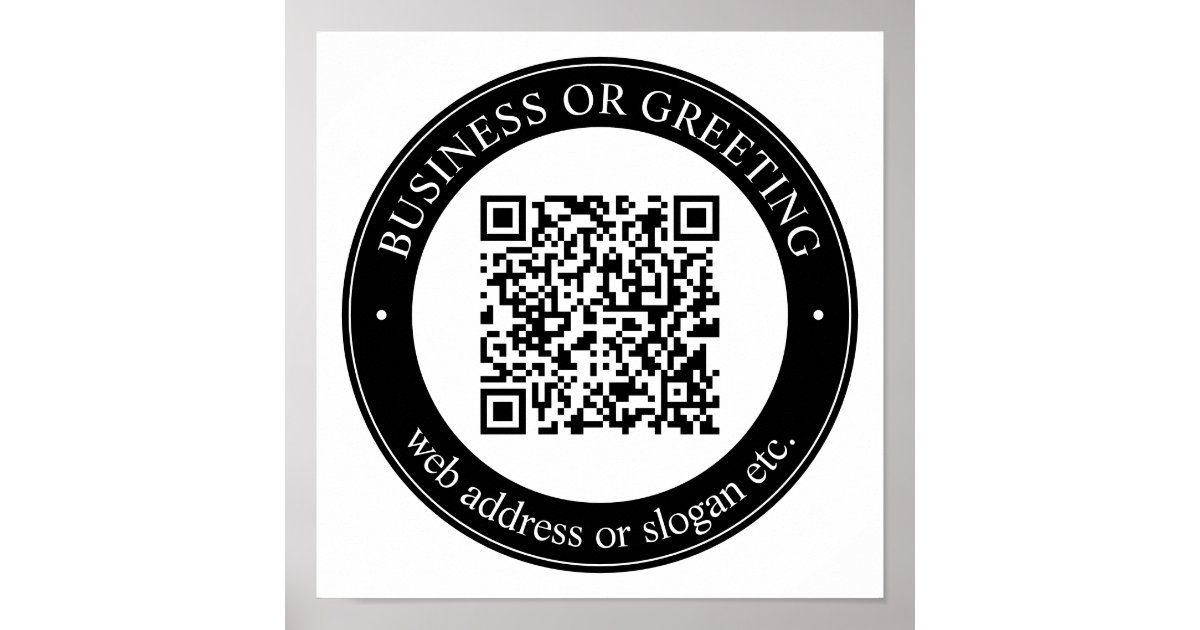 Enter a website for instant QR code Poster | Zazzle