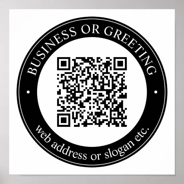 Enter a website for instant QR code Poster | Zazzle