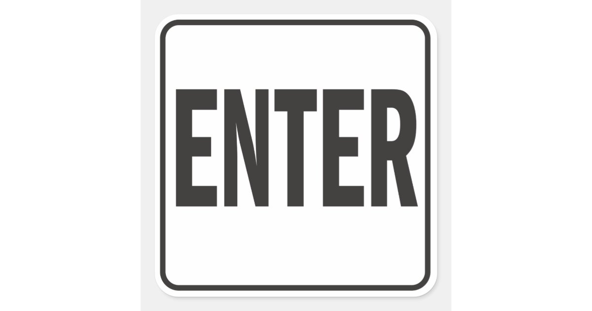 Enter sticker for entrance door | Zazzle