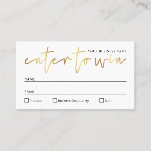 Enter To Win White & Gold Event Raffle Ticket | Zazzle