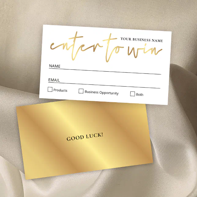 Enter To Win White & Gold Event Raffle Ticket | Zazzle