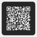 Enter URL & Create Scannable QR Code | Black White Square Sticker | Zazzle