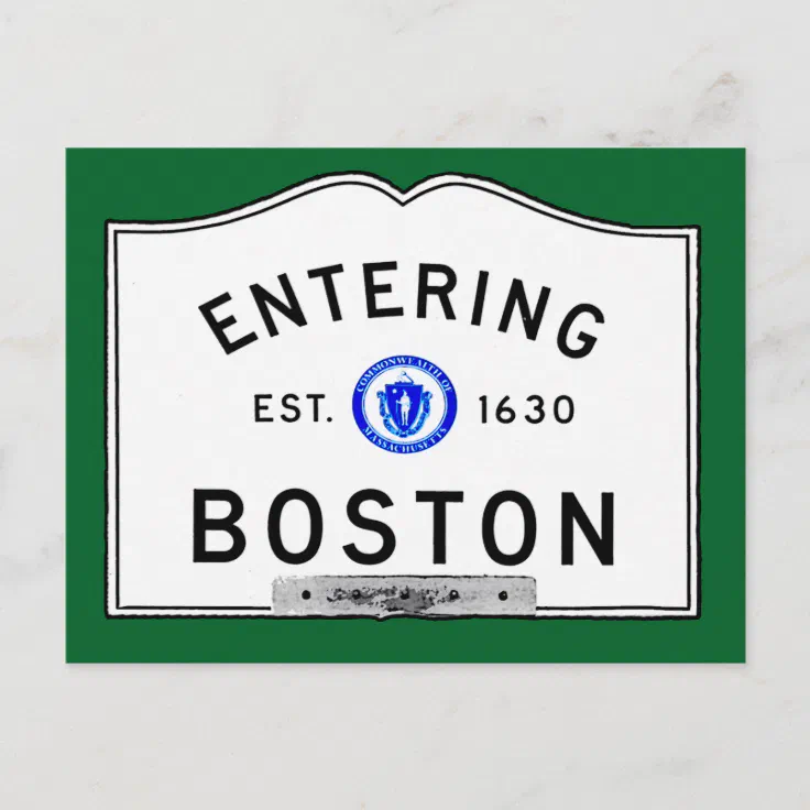 Entering Boston Postcard | Zazzle
