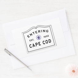 Entering Cape Cod Massachusetts Sign Rectangular Sticker | Zazzle