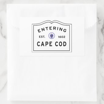 Entering Cape Cod Massachusetts Sign Rectangular Sticker | Zazzle