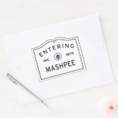 Entering Mashpee MA, Cape Cod Town Sign Oval Sticker | Zazzle