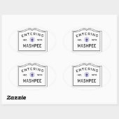 Entering Mashpee MA, Cape Cod Town Sign Oval Sticker | Zazzle