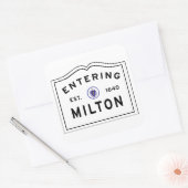 Entering Milton MA Square Sticker | Zazzle