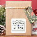 Entering Milton MA Square Sticker | Zazzle