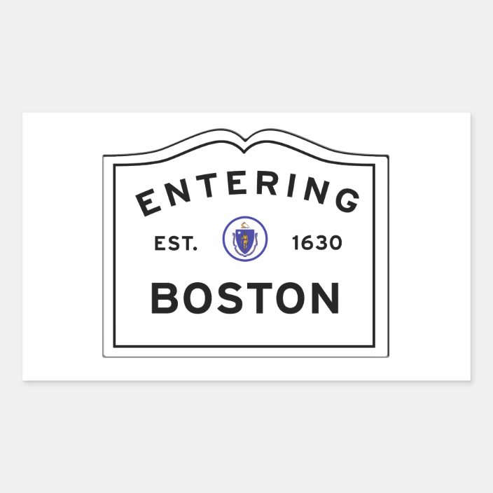 Entering the City of Boston MA Rectangular Sticker | Zazzle.com