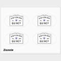 Entering the City of Quincy Massachusetts Oval Sticker | Zazzle