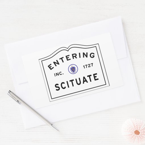 Entering the Town of Scituate Ma Rectangular Sticker | Zazzle