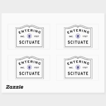 Entering the Town of Scituate Ma Rectangular Sticker | Zazzle