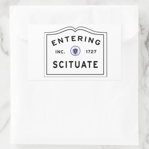 Entering the Town of Scituate Ma Rectangular Sticker | Zazzle