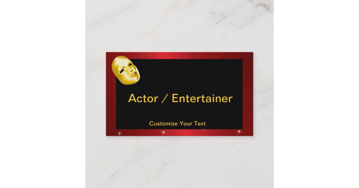 Entertainer Business Card Template | Zazzle