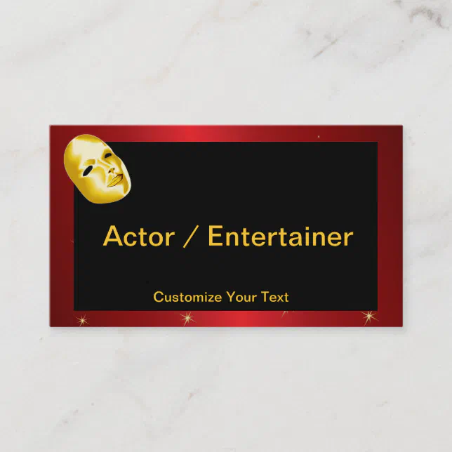 Entertainer Business Card Template | Zazzle