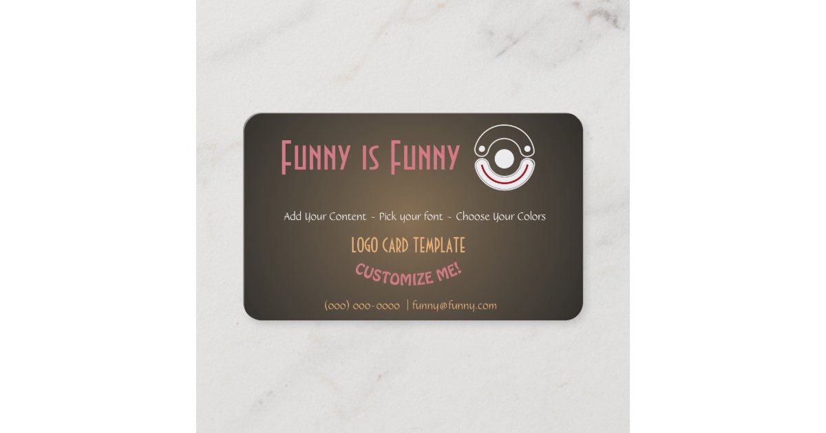 Entertainer Comedy Logo Business Card | Zazzle