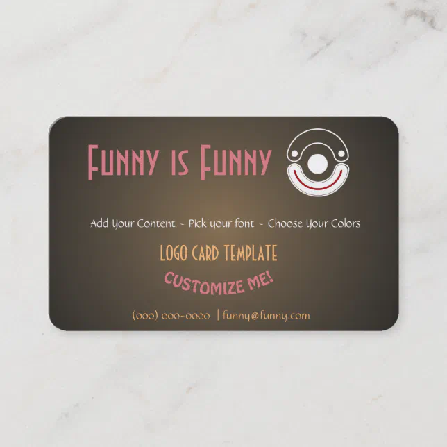 Entertainer Comedy Logo Business Card | Zazzle