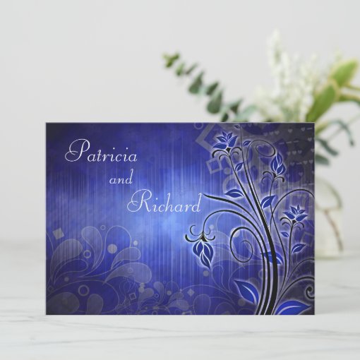 Enthusiastic Blue - Anniversary Invitation | Zazzle