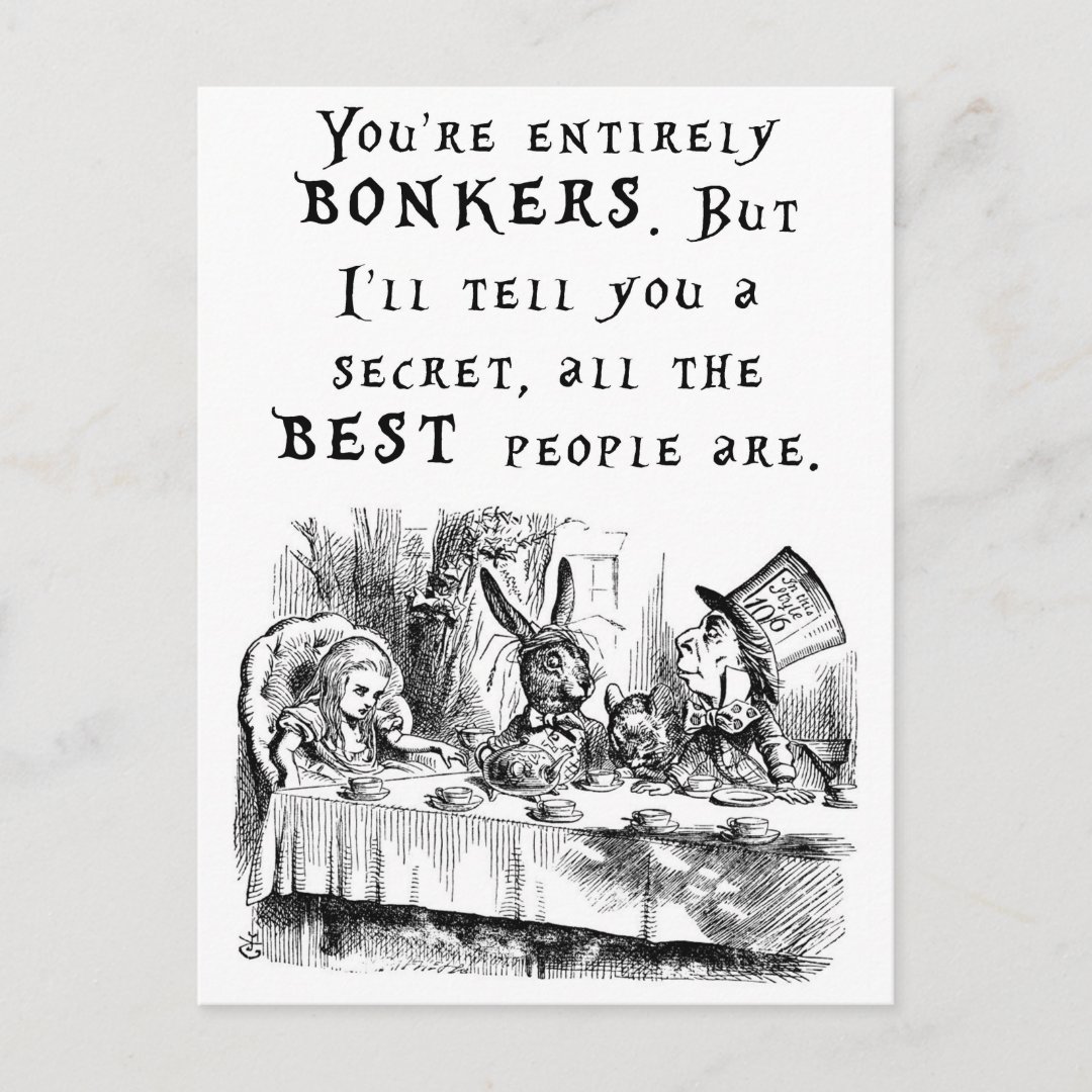 entirely bonkers A4 Postcard | Zazzle