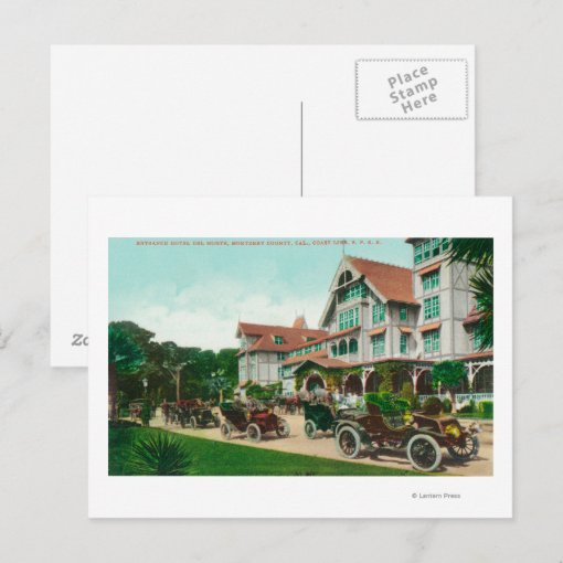 Entrance View of Exterior of Hotel del Monte Postcard | Zazzle