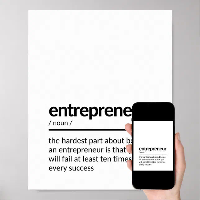 Entrepreneur Quote Poster | Zazzle