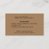 Entrepreneur Small Business Owner Freelance Gold Business Card | Zazzle