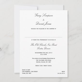 Entwined Gold Rings BL- Civil Partnership Invite | Zazzle