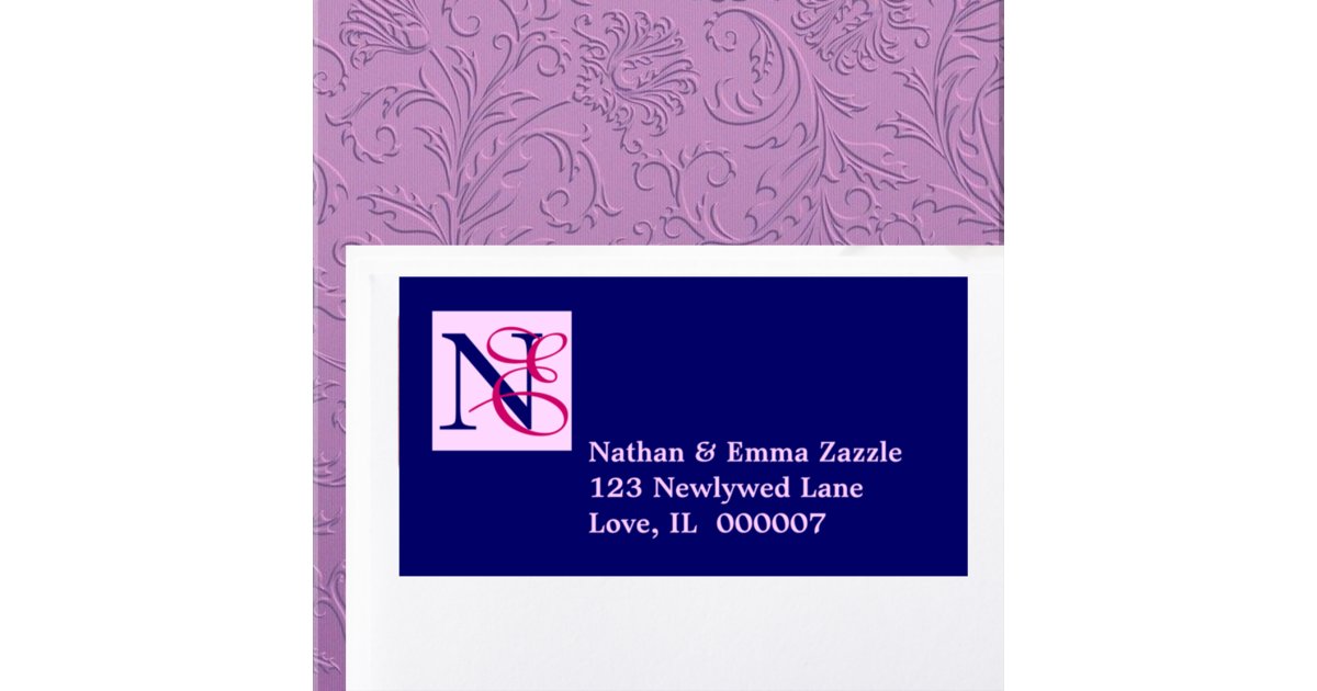 Entwined initials monogram label | Zazzle