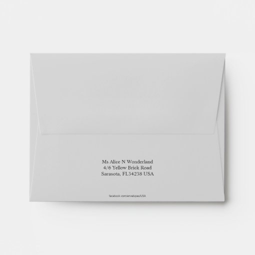 Envelope A2 Light Grey Return Address | Zazzle