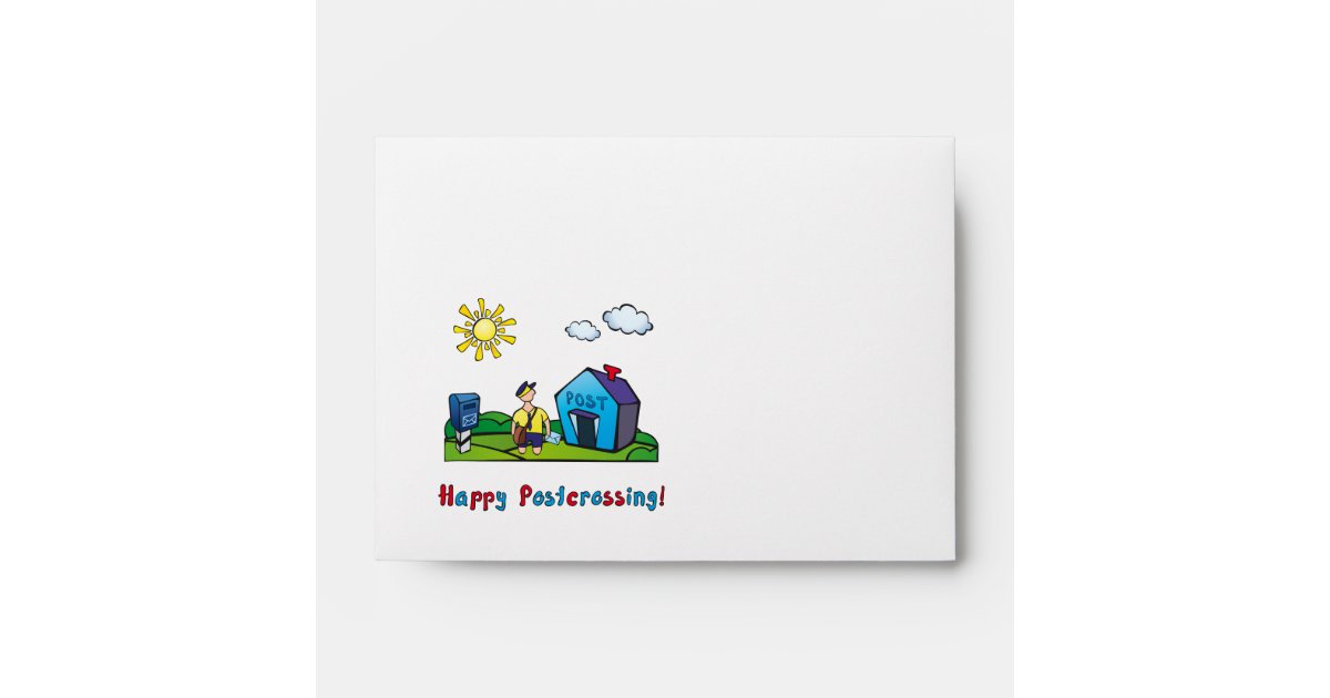 Envelope "Happy Postcrossing!" - Postman | Zazzle