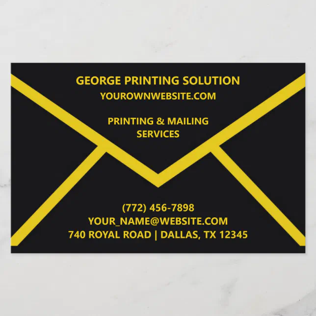Envelope Shape Unique Flyer | Zazzle
