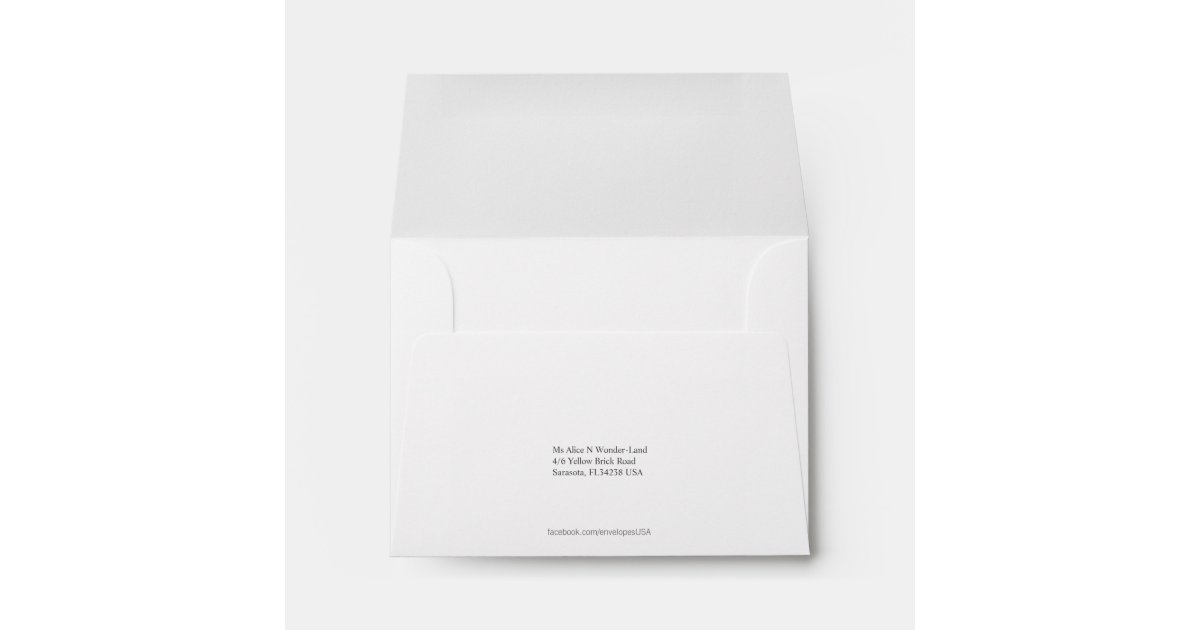 Envelope Size A2 White Return Address | Zazzle.com