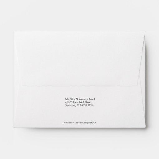 Envelope Size A6 White Return Address | Zazzle