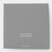 Envelope Square Dark Grey Return Address | Zazzle