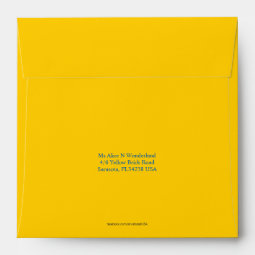 Envelope Square Mellow Yellow Return Address | Zazzle