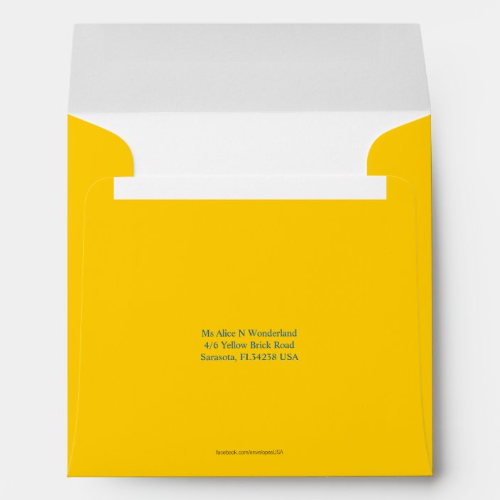 Envelope Square Mellow Yellow Return Address | Zazzle.com