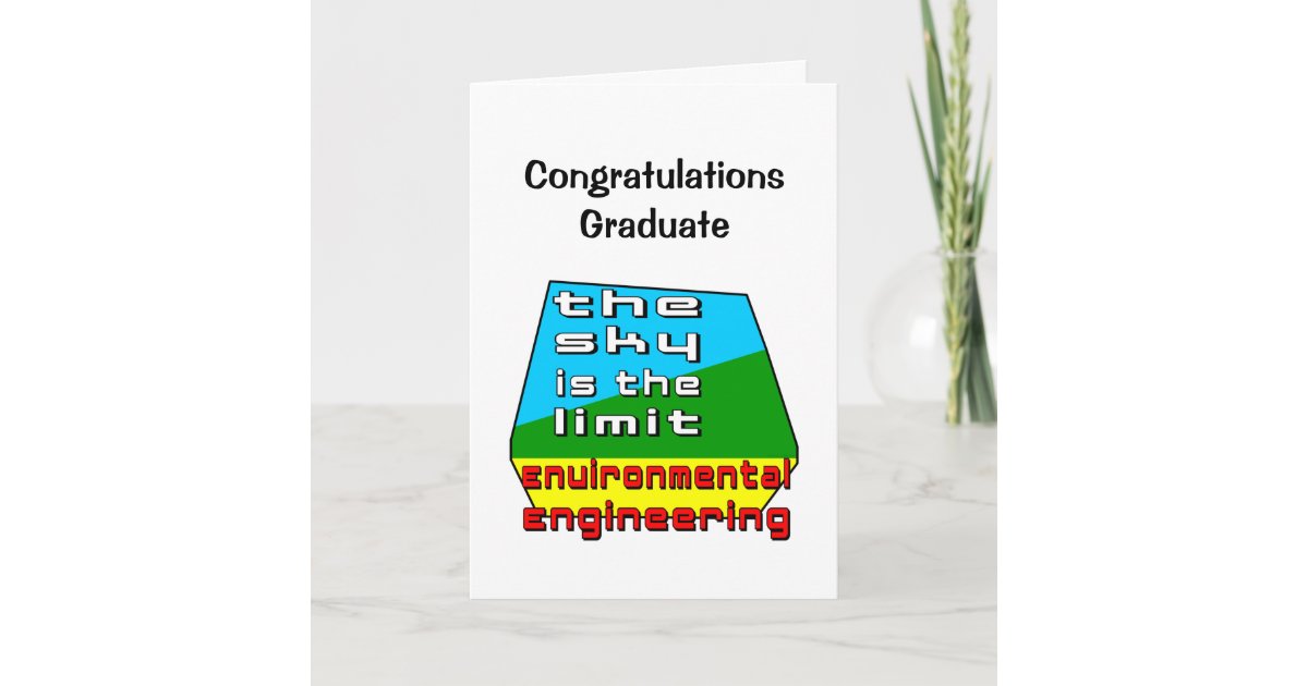 Environmental Engineering Limit Graduation Card | Zazzle