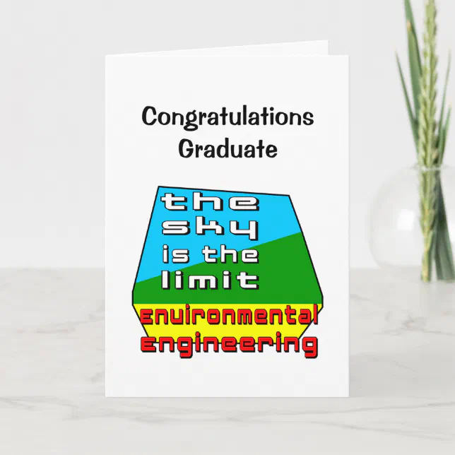Environmental Engineering Limit Graduation Card | Zazzle