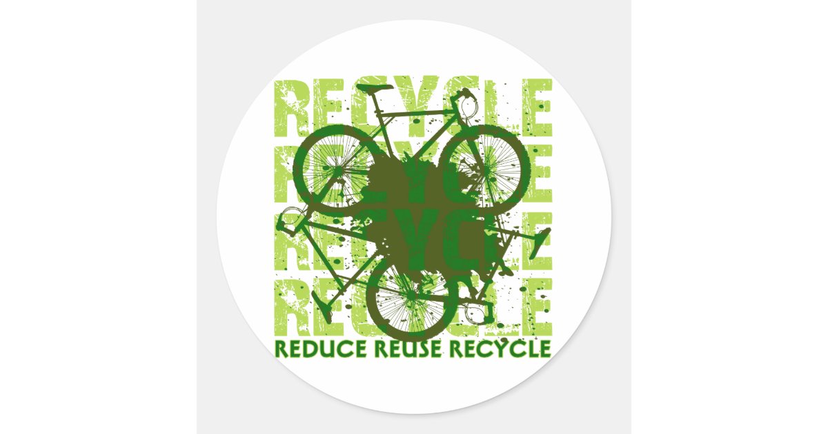Environmental reCYCLE Classic Round Sticker | Zazzle