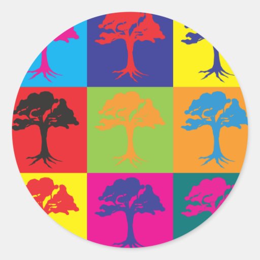 Environmental Science Pop Art Classic Round Sticker | Zazzle