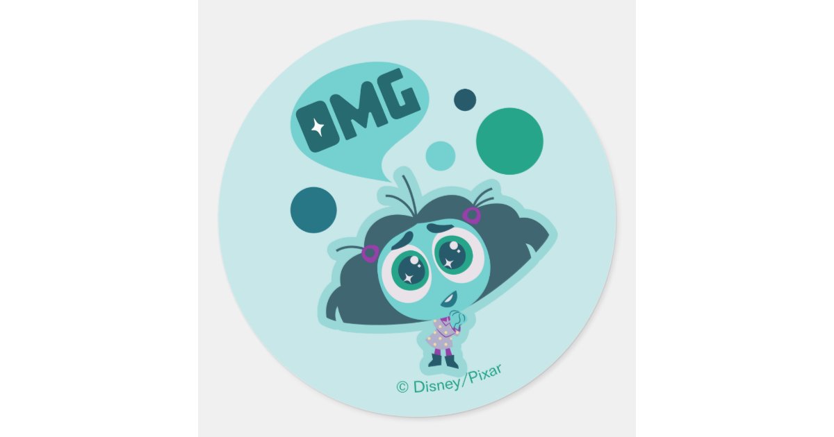 Envy "OMG" Classic Round Sticker | Zazzle